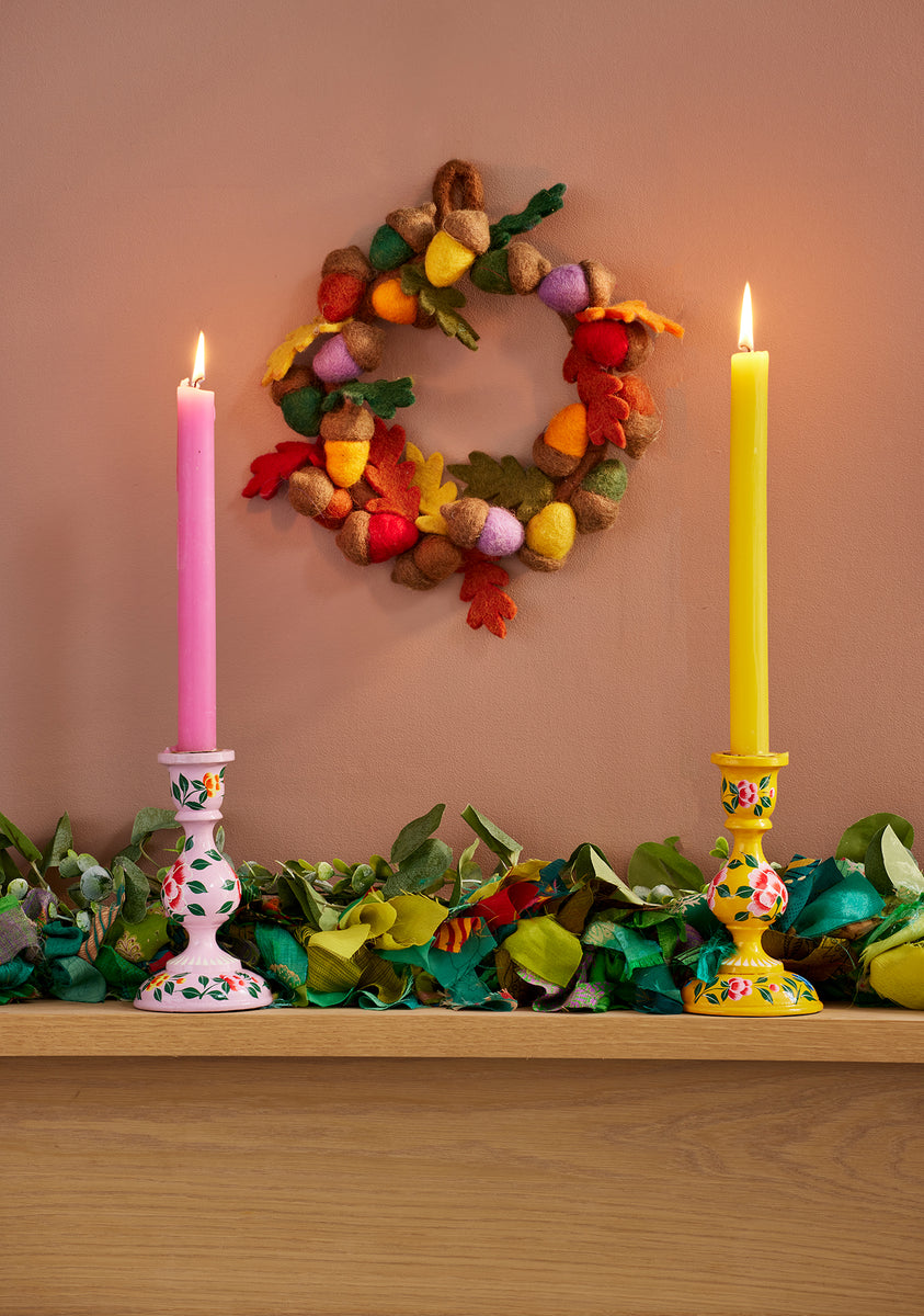 Fairtrade Felt Autumn Wreath with Acorns – Good and Fair Online