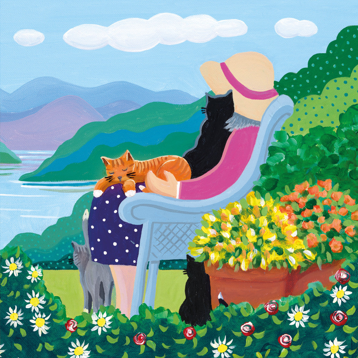 Eco Friendly Card Co Recycled Greeting Card - The Happy Cat Lady, Nick ...